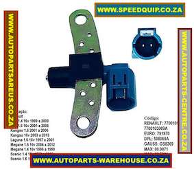 CRANK SENSOR 7700101969/22:RENAULT SCENIC 1.6 K4M - Auto Parts Warehouse